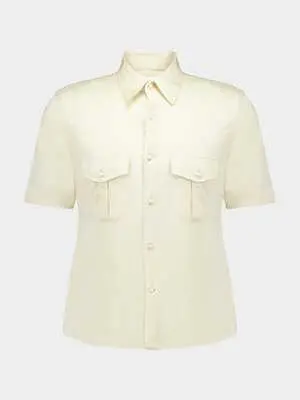 Givenchy Military Fit Silk Shirt - Cream