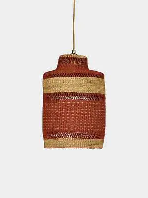 GOLDEN EDITIONS Dash Small Straw Pendant Lamp - Orange