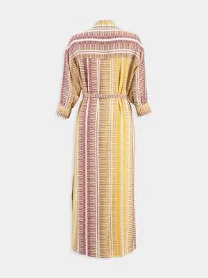 Zeus+dione Striped Silk Midi Caftan - Multicolour