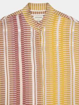 Zeus+dione Striped Silk Midi Caftan - Multicolour