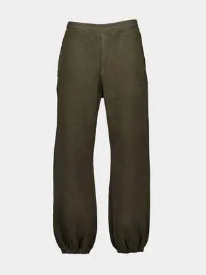 Alexander McQueen Logo Stonewashed Joggers - Green