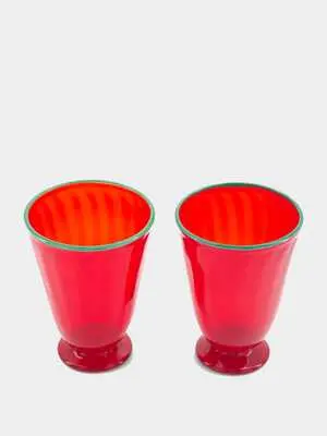 La DoubleJ Set Of 2 Murano Water Glasses
