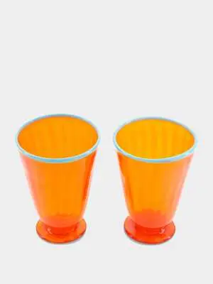 La DoubleJ Set Of 2 Murano Glasses