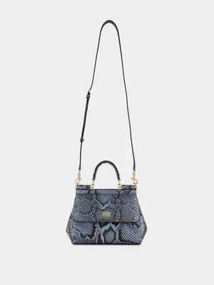 Dolce & Gabbana Sicily Python Handbag