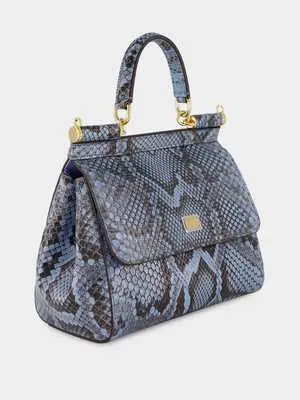 Dolce & Gabbana Sicily Python Handbag