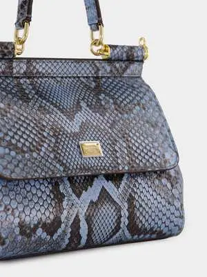 Dolce & Gabbana Sicily Python Handbag