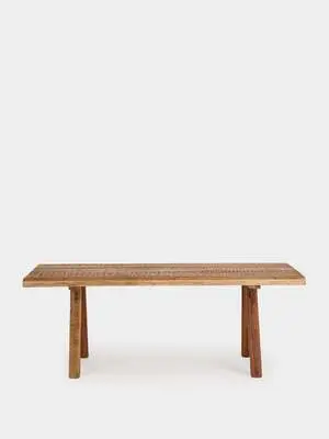 Madam Stoltz Recycled Wooden Bench - Brown