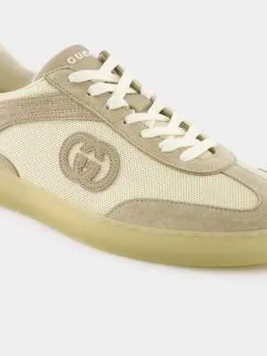 Gucci Oatmeal Suede G75 Sneakers - Beige