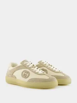 Gucci Oatmeal Suede G75 Sneakers - Beige