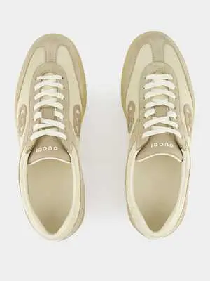 Gucci Oatmeal Suede G75 Sneakers - Beige