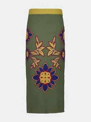 PAULA Jacquard Pencil Skirt - Multicolour