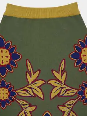 PAULA Jacquard Pencil Skirt - Multicolour