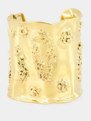 PAULA Lava Organic Textured Brass Cuff