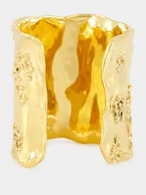 PAULA Lava Organic Textured Brass Cuff