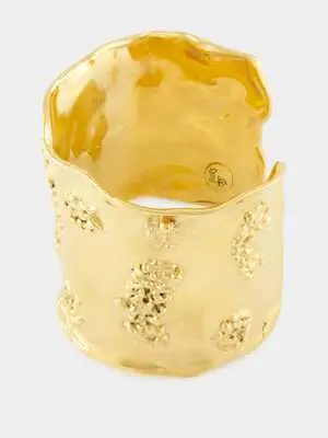 PAULA Lava Organic Textured Brass Cuff