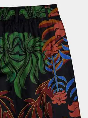 PAULA Sonia Visual Garden Print Silk Twill Pants - Multicolour