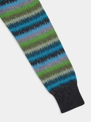 PIACENZA CASHMERE 1733 Striped Cashmere Turtleneck Sweater