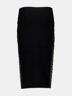 Casablanca Laurel Knit Merino Wool Skirt