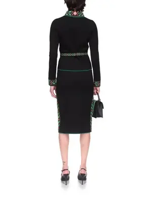 Casablanca Laurel Knit Merino Wool Skirt