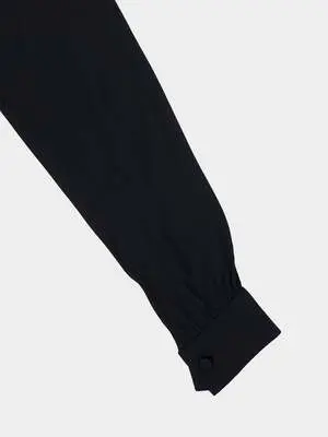 PAULA Narcissus Wrap Top With Tie Neck