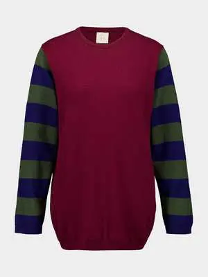 PAULA Matilda Cabernet Knitted Long-sleeved Top - Red