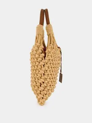PAULA Marble Phlox Macramé Bag - Purple
