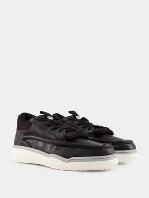 Valentino Garavani Calfskin Leather Mid-top Sneakers - Black