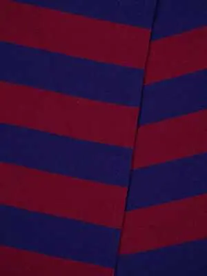 PAULA Lucca Cabernet And Blue Stripes Knitted Scarf - Multicolour