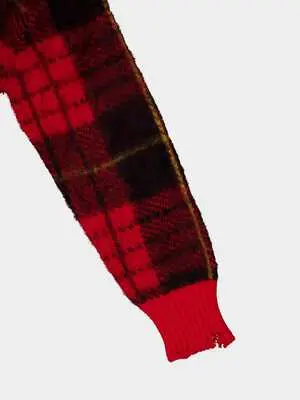 Alexander McQueen Tartan Oversized Mohair Jumper