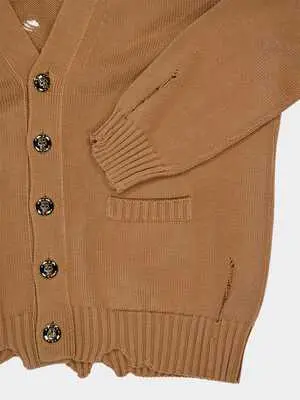 Alexander McQueen Distressed Skull Knitted Cardigan