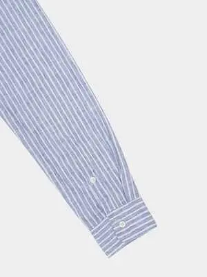 Frescobol Carioca Navy Telles Linen Shirt - Blue