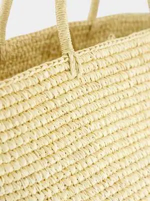SENSI STUDIO Natural Straw Maxi Tote - Beige
