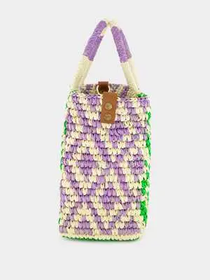 SENSI STUDIO Canasta Patterned Medium Handbag - Multicolour