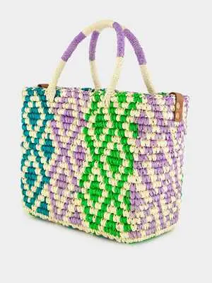 SENSI STUDIO Canasta Patterned Medium Handbag - Multicolour