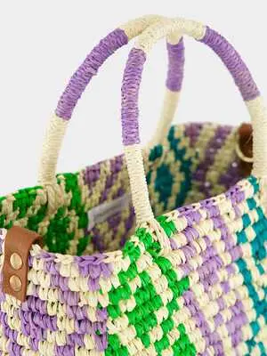 SENSI STUDIO Canasta Patterned Medium Handbag - Multicolour
