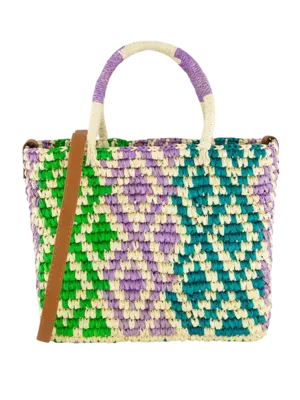 SENSI STUDIO Canasta Patterned Medium Handbag - Multicolour