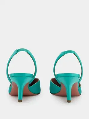 Amina Muaddi Camelia Slingback 60mm Pumps - Green