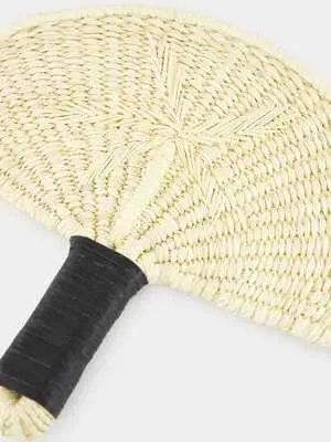 SENSI STUDIO Natural Straw Solid Handfan
