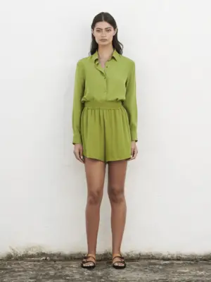 PAULA Bronzita Silk Shorts