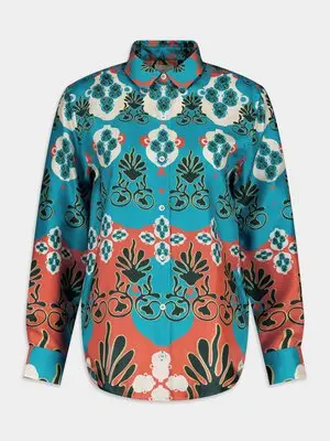 PAULA Printed Twill Silk Shirt