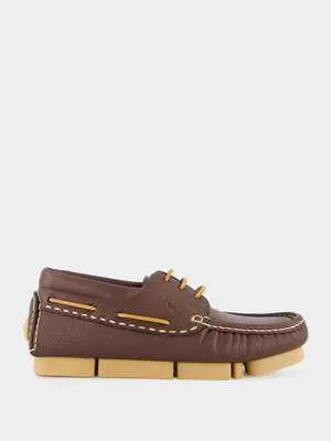 Fendi Deck Lace-ups Loafers - Brown