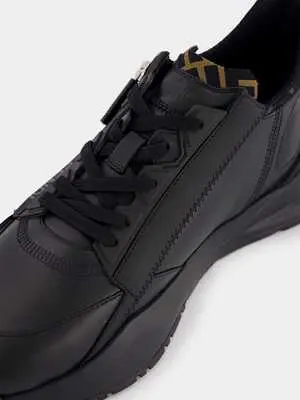 Fendi Flow Leather Low-top Sneakers - Black
