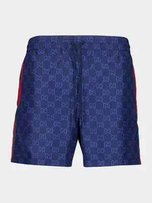 Gucci Gg Swim Shorts - Blue