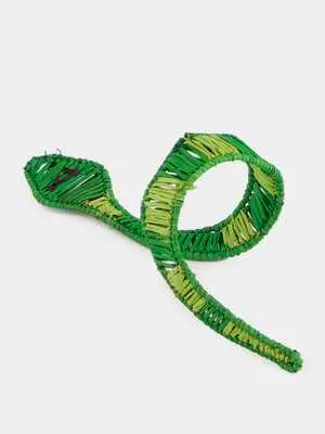 Coro Cora Snake Iraca Napkin Ring - Green