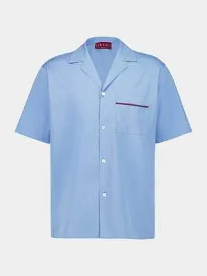 Gucci Shirt Disco Bowling Dyed Popeline Cotton - Blue