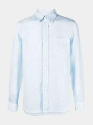 120% Lino Linen Regular Fit Shirt - Grey