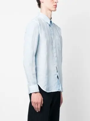 120% Lino Linen Regular Fit Shirt - Grey
