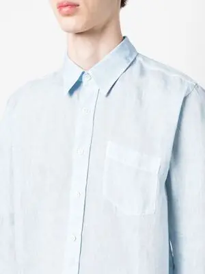 120% Lino Linen Regular Fit Shirt - Grey