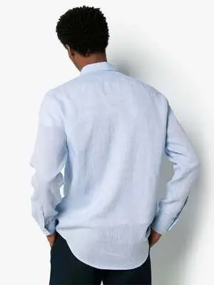 Frescobol Carioca Antonio Linen Shirt - Blue