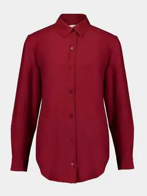 PAULA Ametista Cabernet Silk Shirt
